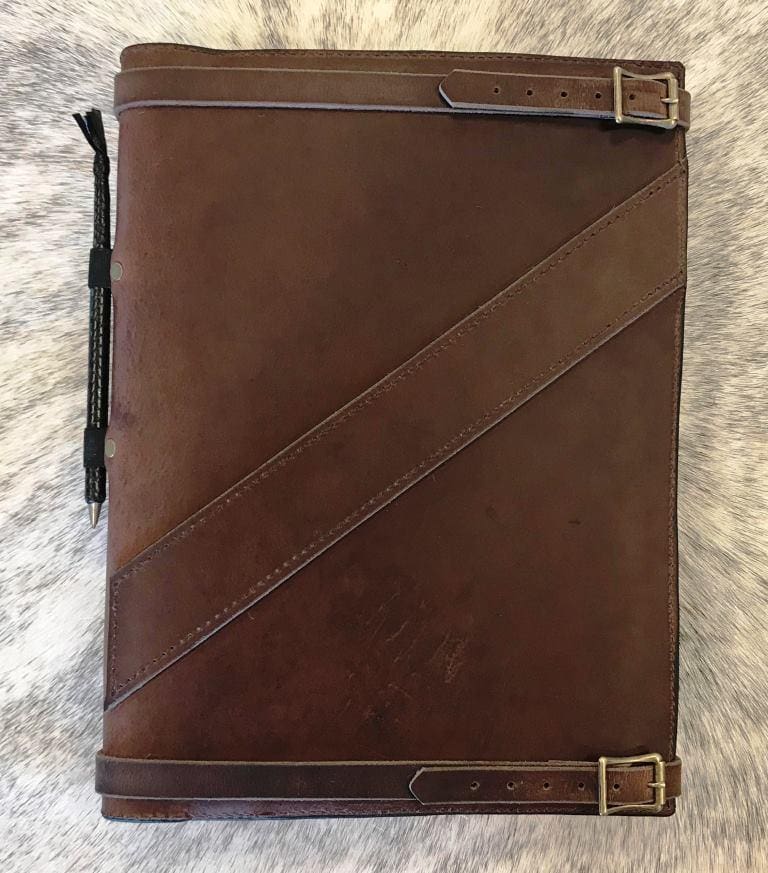 Genuine Leather Journal Cover - Simon Martin Whips & Leathercraft