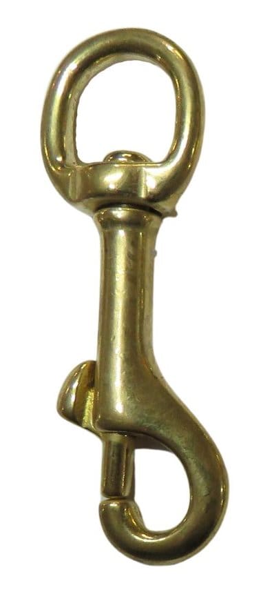 Heavy Duty Brass Swivel Clip - Simon Martin Whips & Leathercraft
