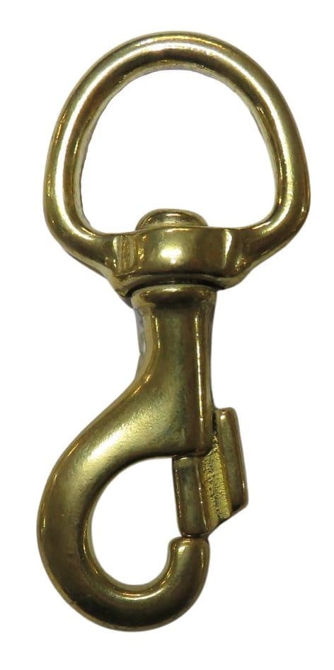 Heavy Duty Brass Swivel Clip - Simon Martin Whips & Leathercraft