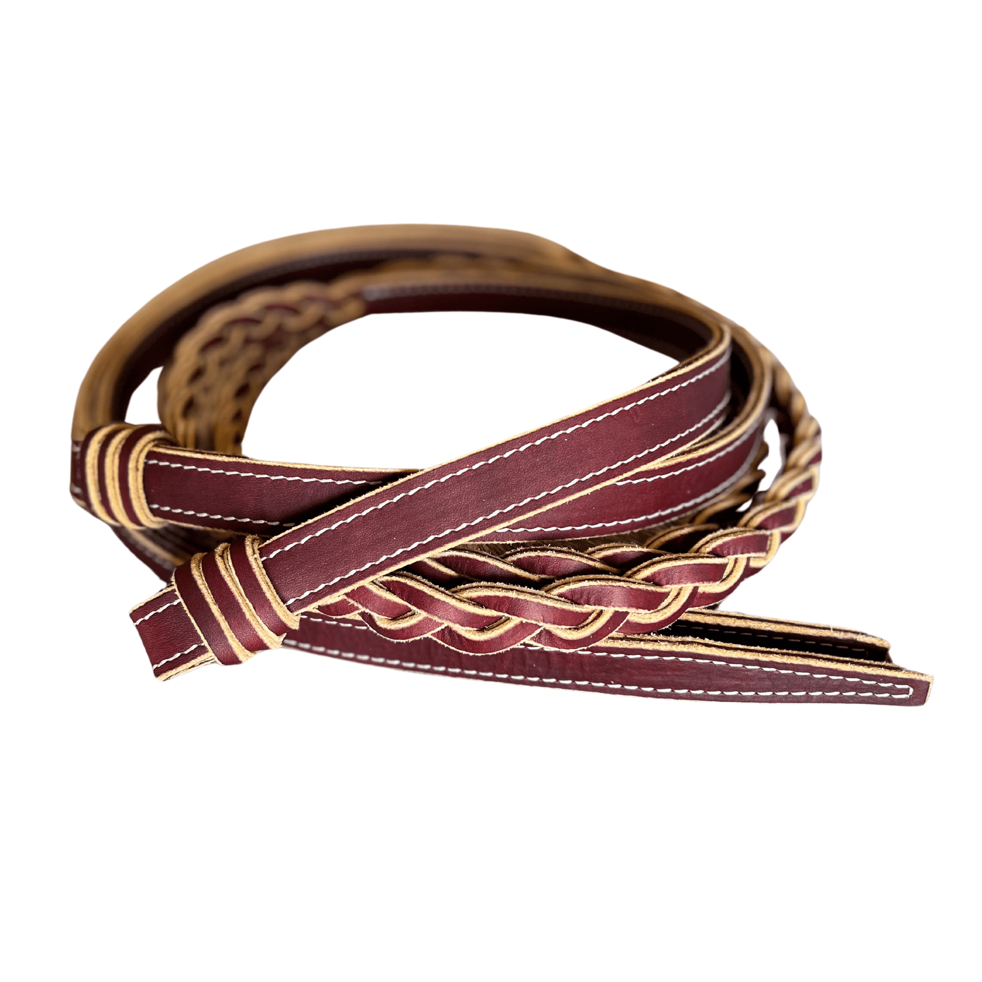Stitched Secret Plait Reins - Simon Martin Whips & Leathercraft