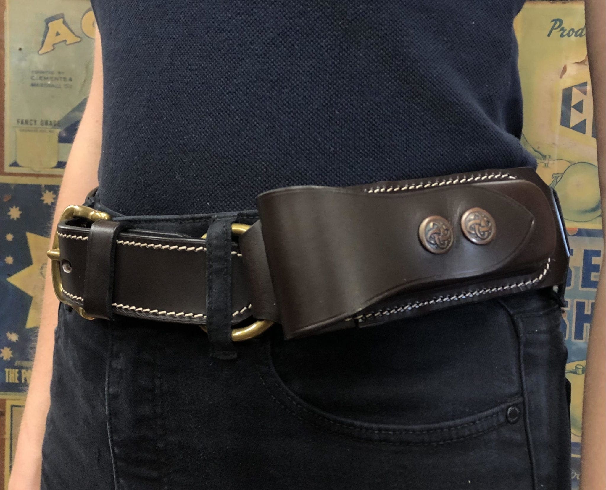 Leather Hobble Belt with Leatherman Pouch - Simon Martin Whips ...
